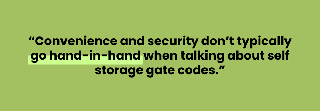 Best Practices for Self Storage Gate Codes