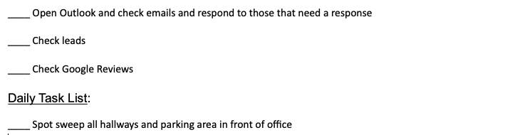 Manager's Daily Checklist [Free Download]